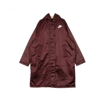 Nike Nacht Maroon Parka Lange Jacke Frauen - - Sport - Damen - Braun - S