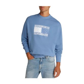 Tommy Hilfiger Paisley Flag Crew Sweatshirt - - Sweatshirts & Hoodies - Herren - Blau - S