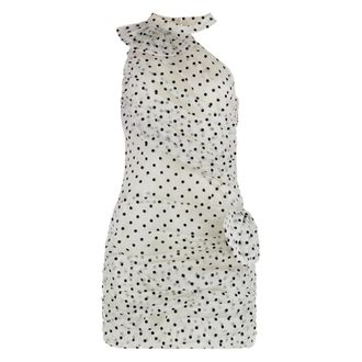 Alessandra Rich Polka-dot Mini Kleid - - Dresses - Damen - Wei&szlig; - S