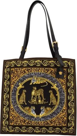 Versace Shopper & Totes - Wild Cats Shopper Bag - Nylon - Multicolor - Gr. unisize - in Braun - f&uuml;r Damen