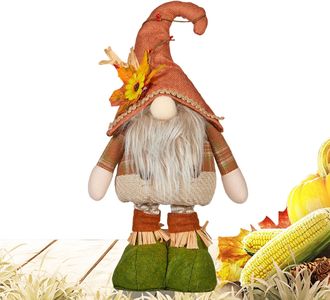Generic Zwerge mit ausziehbaren Beinen - Zwerge mit einziehbaren Beinen f&uuml;r Herbstdekorationen, stehende Zwerge zum Erntedankfest | Urlaubszwerg mit Fr&uuml;hlings