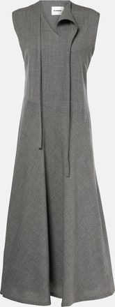 Jil Sander Midikleid aus Schurwolle