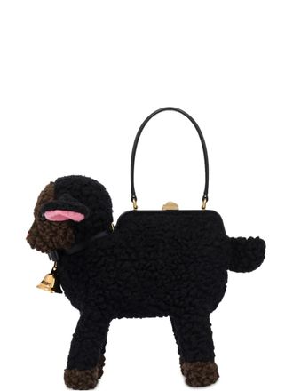 Moschino pochette &agrave; motif animalier - Noir