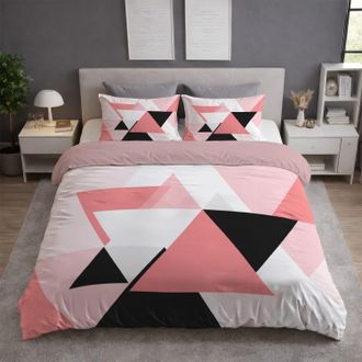 Generic Bettw&auml;sche 220 x 240 cm - Bettbezug Angenehm Leicht Atmungsaktiv - Modedrucke Mikrofaser 3teilig Set mit Kissenbez&uuml;ge 80x80 cm Minimalistisch M&auml;dchen 