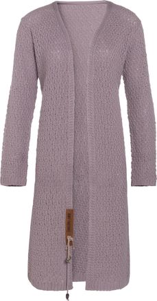 Knit Factory Luna Lange Strickjacke - Damen Strickjacke mit Wolle - Cardigan mit Hochwertige Qualit&auml;t - Grobstrickjacke f&uuml;r Damen - Mauve - 36/38