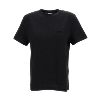 Jacquemus Femme, Tops, Noir, Taille: 40 FR Le T-shirt &agrave; manches courtes Gros Grain