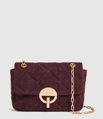 Vanessa Bruno Sac A Main Moon Moyen Aubergine