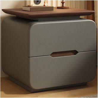 Generic Nachttisch Mit 2 Schubladen, Massivholz-Nachttisch, Moderner Weißer Beistelltisch for Schlafzimmer-Wohnzimmer, 40 cm Langer Beistelltisch(Gray 1,50cm)