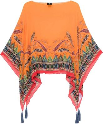 Etro Femme, Vestes, Multicolore, Taille: ONE Size Cape Imprim&eacute; Cachemire