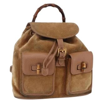 Gucci Pre-owned Suede Backpack - - Pre-owned - Damen - Braun - ONE SIZE