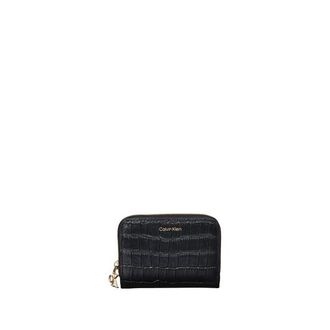 Calvin Klein Portefeuille zipp&eacute; croco moyen en cuir