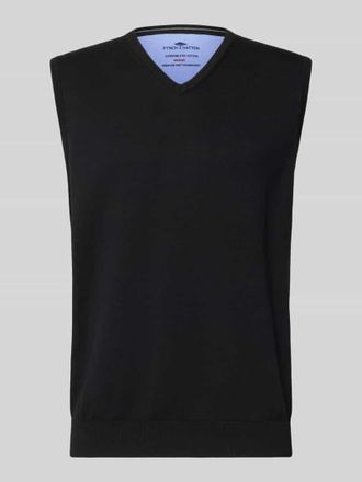 Fynch-Hatton Regular Fit Pullunder aus reiner Baumwolle mit Logo-Stickerei