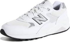 New Balance Baskets 580 pour homme, Blanc/sel de mer/argenté métallisé, 44.5 EU