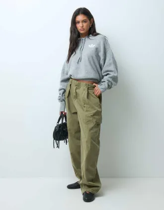 adidas Originals Strick-Kapuzenpullover in Grau