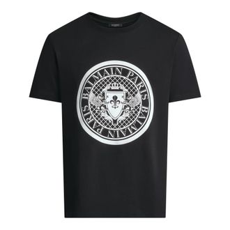 Balmain Rundhals-T-Shirt - - Tops - Herren - Schwarzk - S
