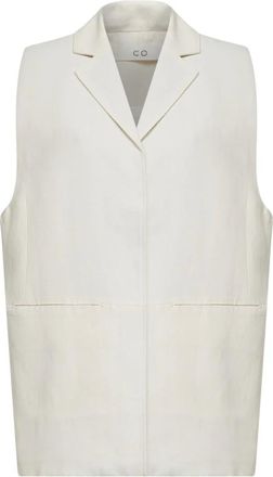 Co Femme, Vestes, Beige, Taille: 42 FR Gilet sans manches oversized
