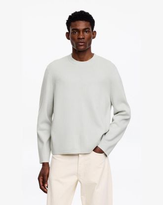 Arket Lockerer Pullover Aus Baumwollmischgewebe -Gr&uuml;n