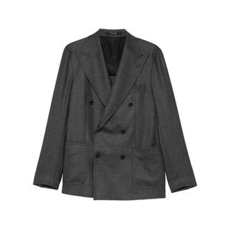 Tagliatore Gestreifter Zweireiher-Blazer - - Jackets - Herren - Grau - L