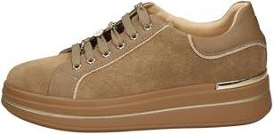 Valleverde Baskets Femme 35480 Daim Sable ou Taupe Chaussures Décontractées, taupe, 37 EU