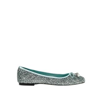 Jimmy Choo London Gr&uuml;ne Ballerinas mit Glitzer und Schleifendetail - - Shoes - Damen - Gr&uuml;n - 35 EU