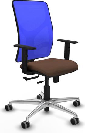 Piqueras y Crespo B&uuml;rostuhl aus Stoff mit 1D-Armlehnen, h&ouml;henverstellbare Lendenwirbelst&uuml;tze, ausgestattet mit Syncro/Traslack und Schneideschaum, mit Rollen 65 mm, Par