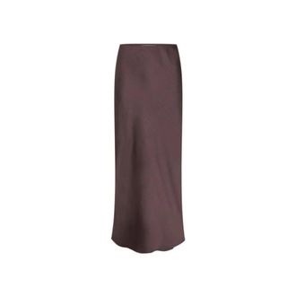 Sams&oslash;e & Sams&oslash;e Saagneta Long Skirt - Femme - Jupes - Brun - Taille: 38 FR