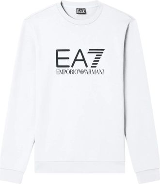 Emporio Armani Emporio Armani Ea7, Homme, Sweatshirts et sweats &agrave; capuche, Blanc, Taille: L Minimalist Crewneck SweaT-shirt