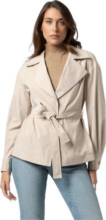 Kocca Femme, Vestes, Beige, Taille: 44 FR Veste trench courte &agrave; la taille