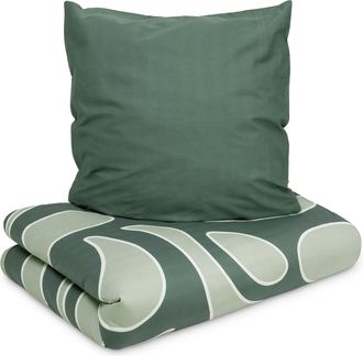 s.Oliver Bettwäsche 135x200 cm - 100% Baumwolle, anschmiegsam & weich, Reißverschluss, Satinbettwäsche grün