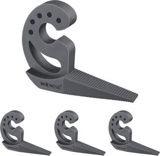 WENKO Türstopper und Fensterstopper Multi-STOP Anthrazit Puffer und Klemmschutz Grau - Anthrazit (Packung mit 4)