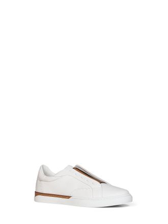 Fendi Mens Low-Top Sneakers City White Leather Calf Trainers