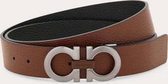 Ferragamo Herren Verstellbarer Gancini Wendeg&uuml;rtel Braun