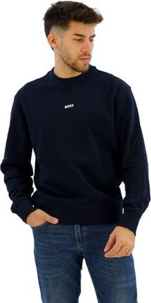 BOSS Hommes WeSmallcrew Sweat Relaxed en Molleton de Coton avec Logo Contrastant