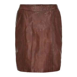 BTF-CPH Leder-Bleistiftrock mit Taschen - - Skirts - Damen - Braun - L