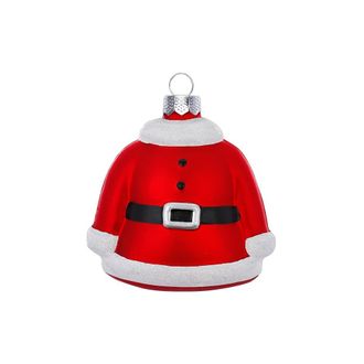 Magic Bodyfashion Christbaumschmuck Weihnachtskugeln Figuren Glas mundgeblasen Weihnachtskugeln Weihnachtsschmuck Baumkugeln Baumschmuck,Weihnachtsmannkost&uuml;m, Glas, 8 c