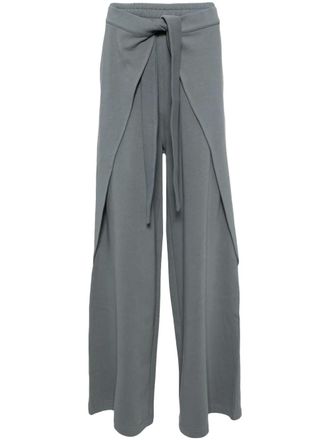 Qasimi pantalon de jogging à taille nouée - Gris