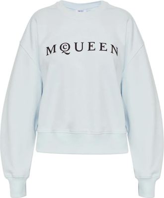 Alexander McQueen sweat &agrave; logo imprim&eacute; - Bleu