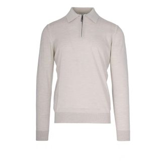 Paolo Pecora Virgin Wool Polo - - Knitwear - Herren - Beige - M