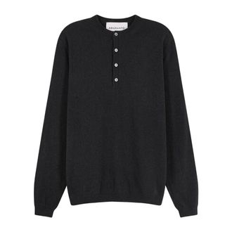 Amaranto Rundhals-Strickpullover - - Knitwear - Herren - Schwarzk - XL