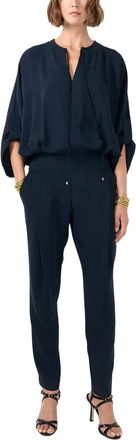 Barbara Bui Femme, Combinaisons et Ensembles, Bleu, Taille: 42 FR Combinaison Fluide en Cr&ecirc;pe