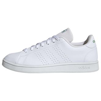 adidas Herren Advantage Base Court Lifestyle Shoes, Cloud White / Cloud White / Green, 46 EU