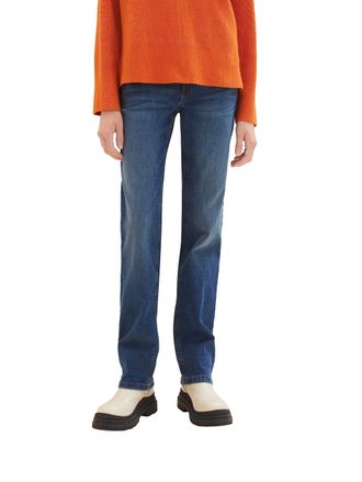Tom Tailor Damen 1038342 Alexa Straight Jeans mit Bügelfalte, 10152-mid Stone Bright Blue Denim, 30/30