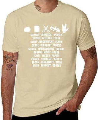 Generic Stein, Papier, Schere, Echse, Spock T-Shirt | Kult | Fun, Style couleur sable, M