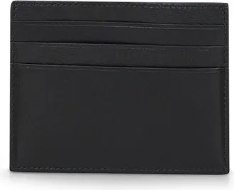 Ferragamo Palmellato Calfskin Card Case - Black