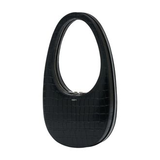 Coperni Womens Swipe Shoulder Bag Black Calfskin