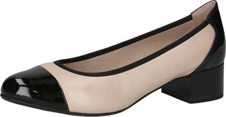 Caprice Comfort Damen Pumps Kleiner Absatz Elegant, Beige (Beige Comb), 38.5 EU