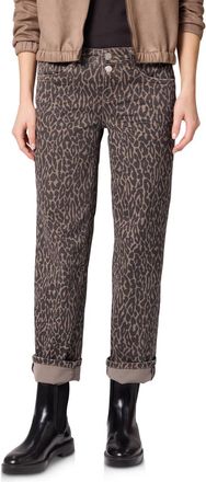 Street One Straight Leg Jeans Leo Print Washed 32