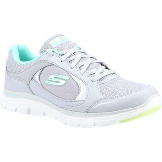 Skechers Flex Appeal 4.0 True Clarity Leder Damen Grau/Mehrfarbige Sneakers