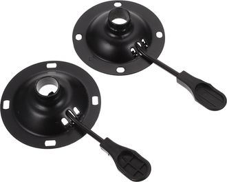 NUOBESTY 2 Stück Premium Stuhlzubehör Schwarzes Stuhluntergestell Drehplatte Kompatibel mit Esszimmerstühlen und Bürostühlen Stabile Möbelbefestigung für Drehb