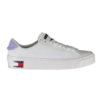 Tommy Hilfiger Femme, Chaussures, Blanc, Taille: 40 EU Baskets de Sport &agrave; Lacets avec Logo